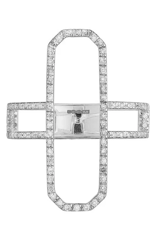 Monica Vinader Naida Pavé Diamond Cocktail Ring