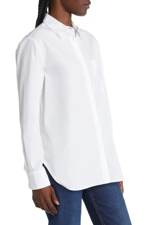 Rag & Bone Icons Maxine Cotton Poplin Button-up Shirt - Wht