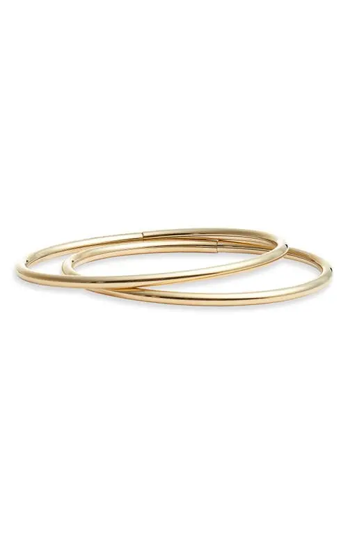 Jenny Bird Dane Bangle Set Of Two - High Polish Gold