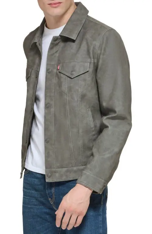 LEVI'S Faux Leather Trucker Jacket