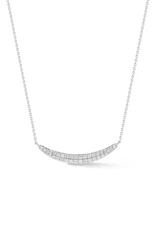 DANA REBECCA DESIGNS Sylve Rose Graduated Diamond Bar Pendant Necklace - White Gold