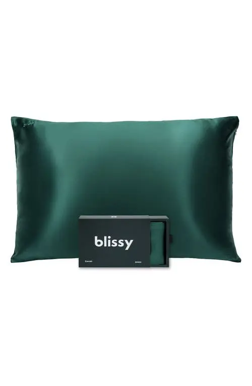 BLISSY Mulberry Silk Pillowcase - Emerald