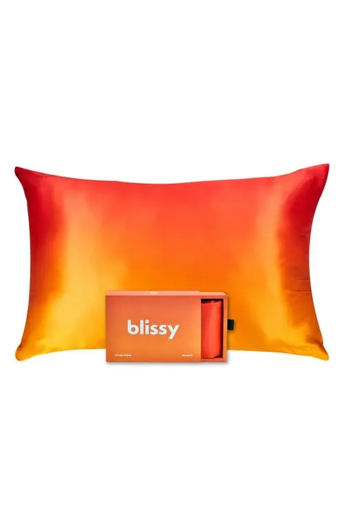 BLISSY Mulberry Silk Pillowcase - Orange Ombre