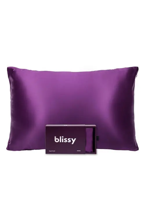 BLISSY Mulberry Silk Pillowcase - Royal Purple