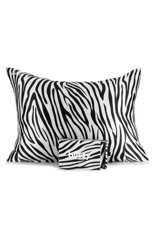 BLISSY Mulberry Silk Pillowcase - Zebra