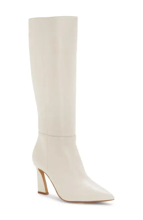 Vince Camuto Tressara Pointed Toe Knee High Boot - Creamy White