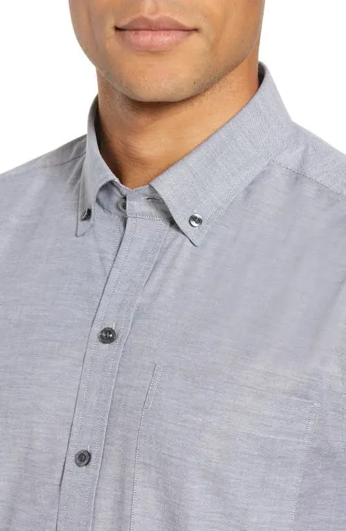 Cutter & Buck Tailor Regular Fit Oxford Sport Shirt - Charcoal