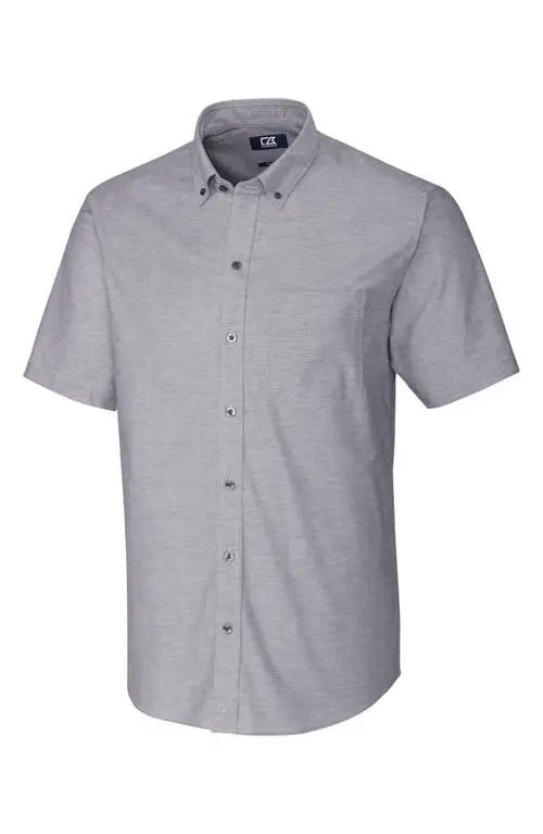Cutter & Buck Tailor Regular Fit Oxford Sport Shirt - Charcoal