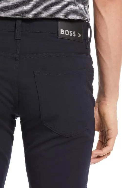 BOSS Delaware Slim Fit Five-pocket Pants - Dk Bu