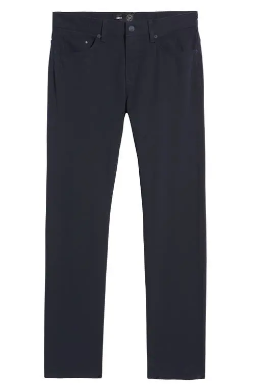BOSS Delaware Slim Fit Five-pocket Pants - Dk Bu