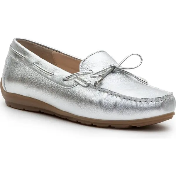 ARA Amarillo Leather Driving Shoe - Silver