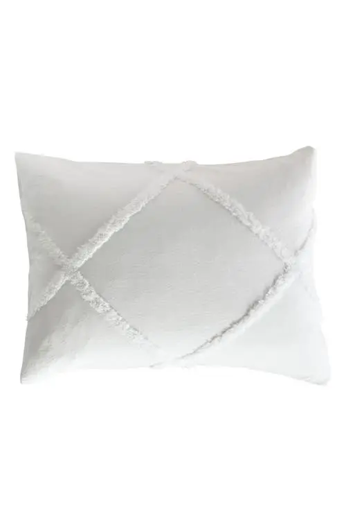PERI HOME Chenille Lattice Sham - White