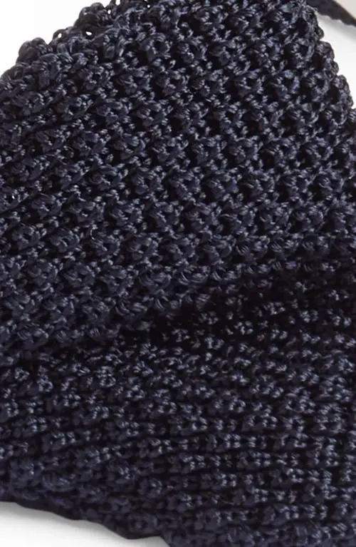 JACK VICTOR Silk Knit Bow Tie - Midnight