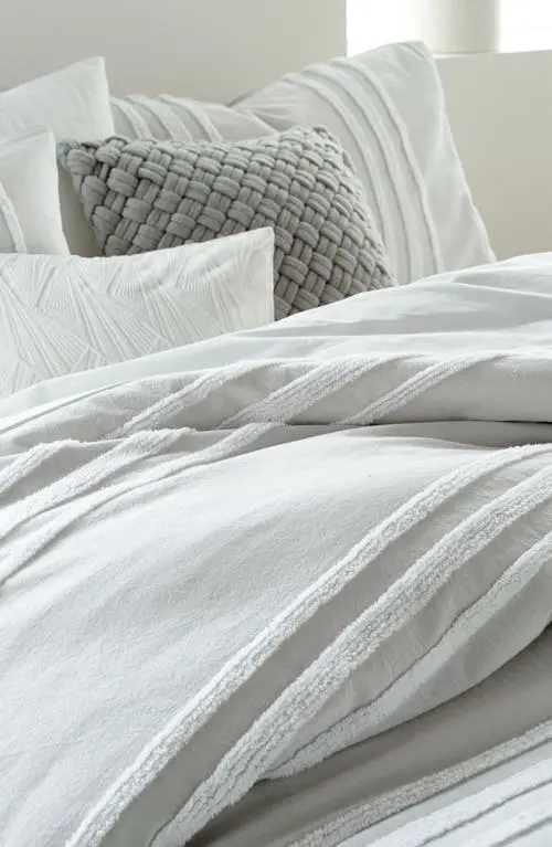 Dkny Chenille Stripe Comforter & Shams Set