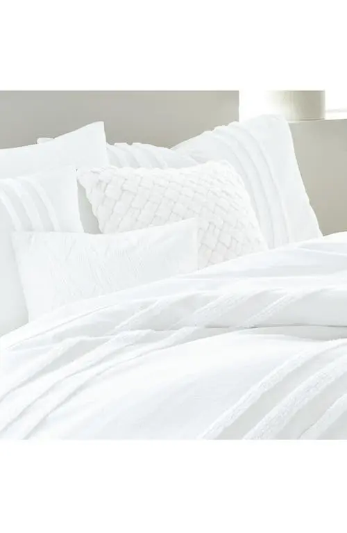 Dkny Chenille Stripe Comforter & Shams Set - White