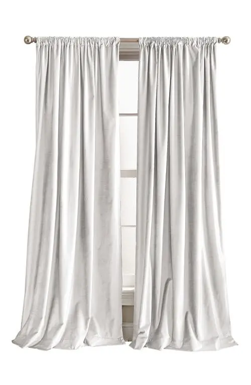 Dkny Modern Knotted Velvet Set Of 2 Window Panels - Winter White