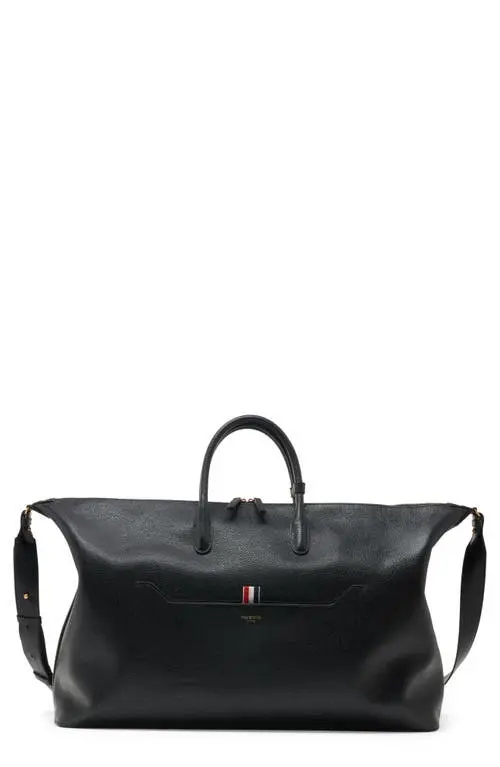 Thom Browne Leather Duffle Bag - Black