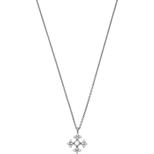 Sethi Couture Arya Diamond Cross Pendant Necklace - White Gold