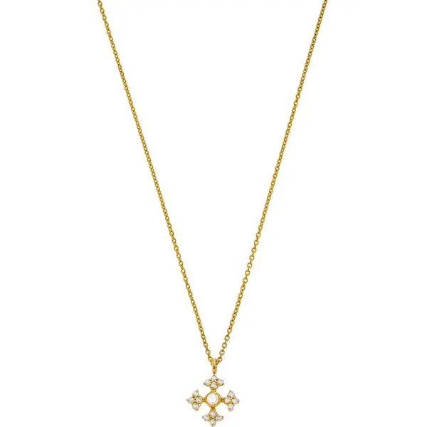 Sethi Couture Arya Diamond Cross Pendant Necklace - Yellow Gold