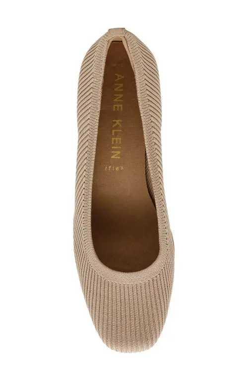 Anne Klein Wedge Pump - Tan Knit
