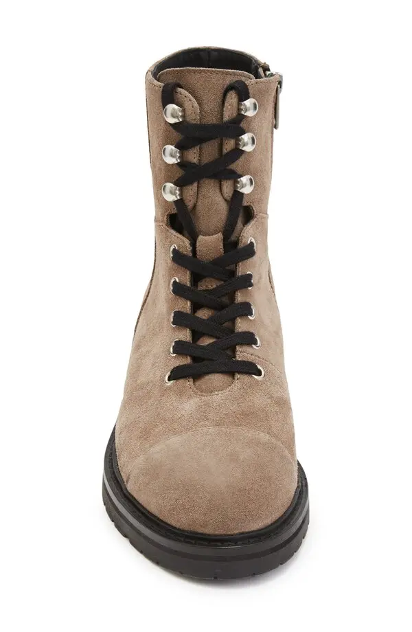 Allsaints Dusty Cap Toe Combat Boot In Beige - 62% Off  display picture 3