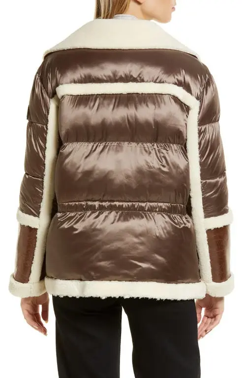 NOIZE Raelynn Mixed Media Faux Fur Jacket