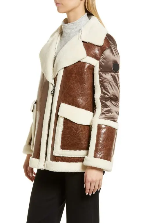 NOIZE Raelynn Mixed Media Faux Fur Jacket
