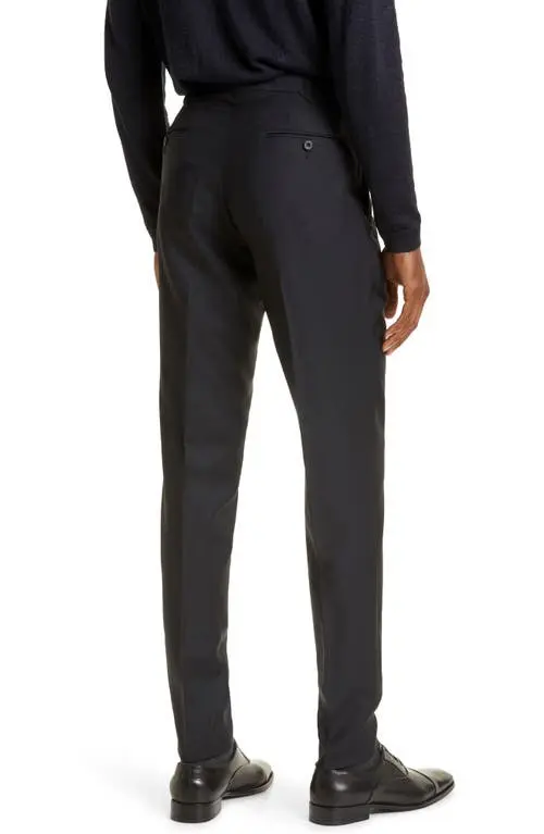 Thom Sweeney Tailored Wool Blend Tuxedo Trousers