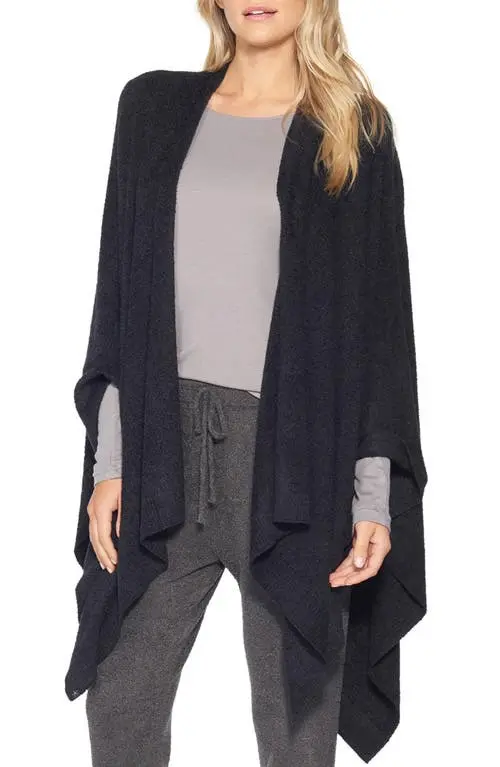 Barefoot Dreams Open Front Wrap - Black
