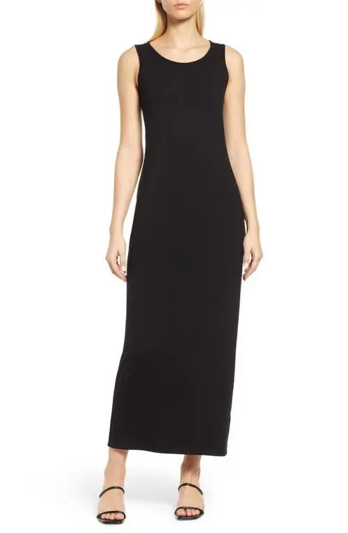 Ming Wang Sleeveless Jersey Midi Dress