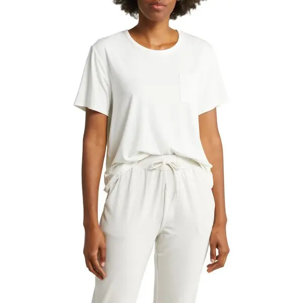 Cozy Earth Ultrasoft Short Sleeve Pajama Top - Ivory