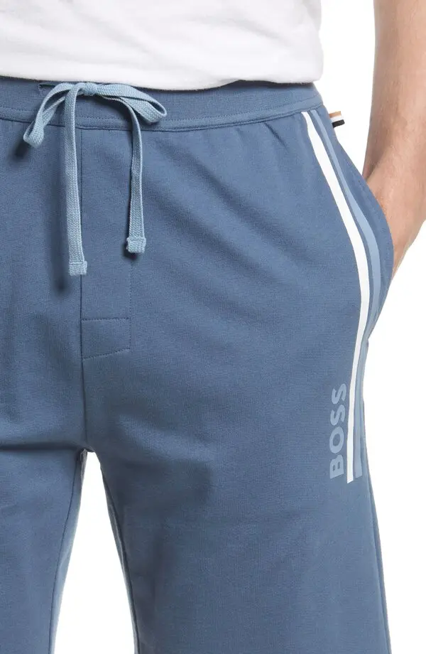BOSS Essential Cotton Pajama Shorts - Bering Sea Blue