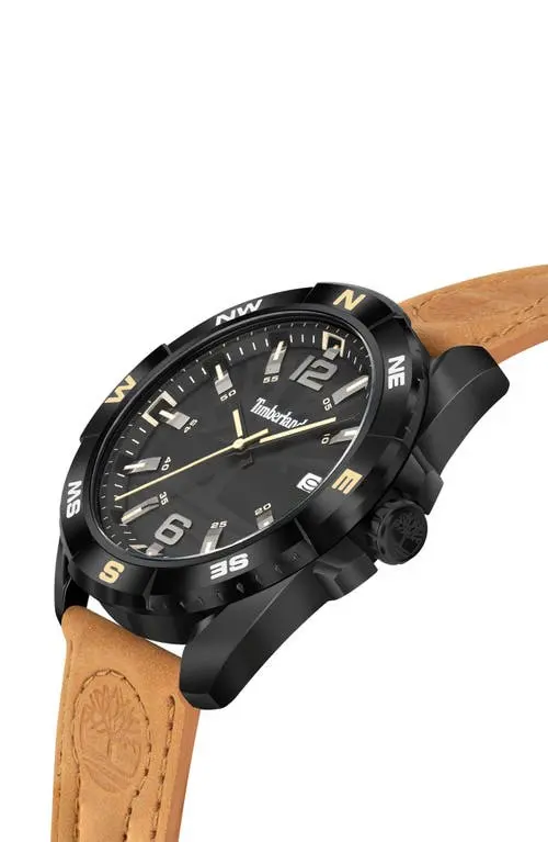 Timberland Millinocket Leather Strap Watch