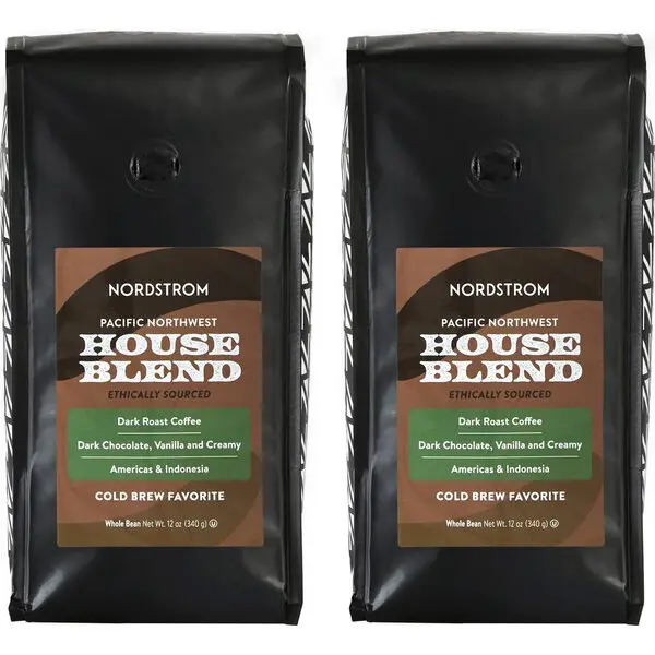 Nordstrom Ethically Sourced Classic House Blend Cold Brew 2-pack Whole Bean Coffee - White