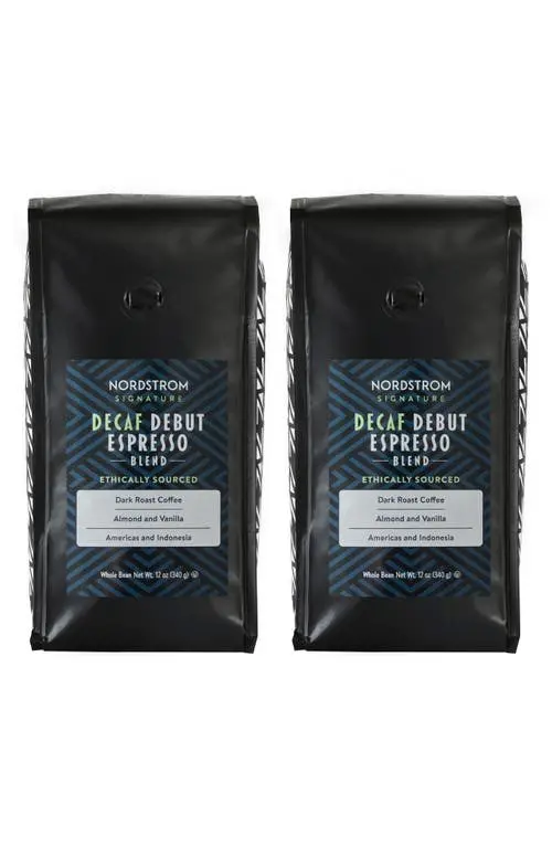 Nordstrom Ethically Sourced Decaf Debut Espresso Blend 2-pack Whole Bean Coffee - Brown