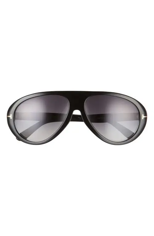 TOM FORD Camillo 60mm Pilot Sunglasses - Sblk/smkg