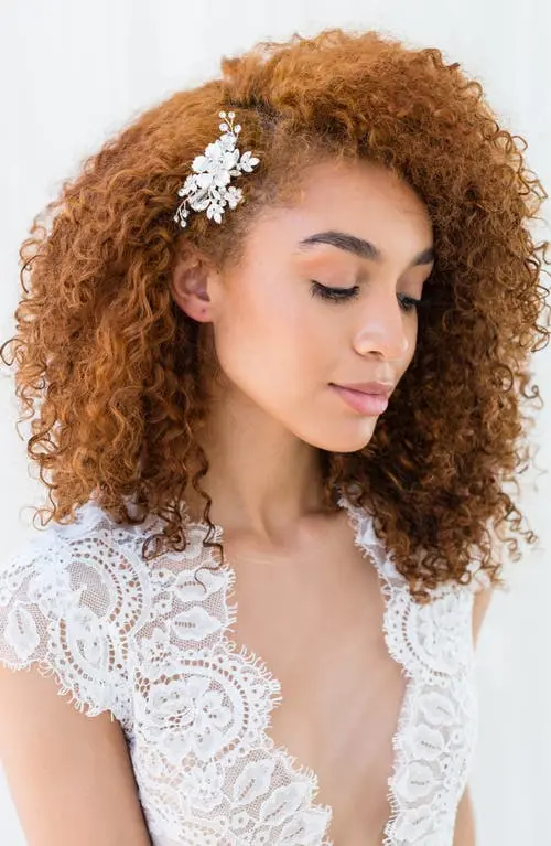 Brides & Hairpins Alessandra Floral Crystal Clip - Silver