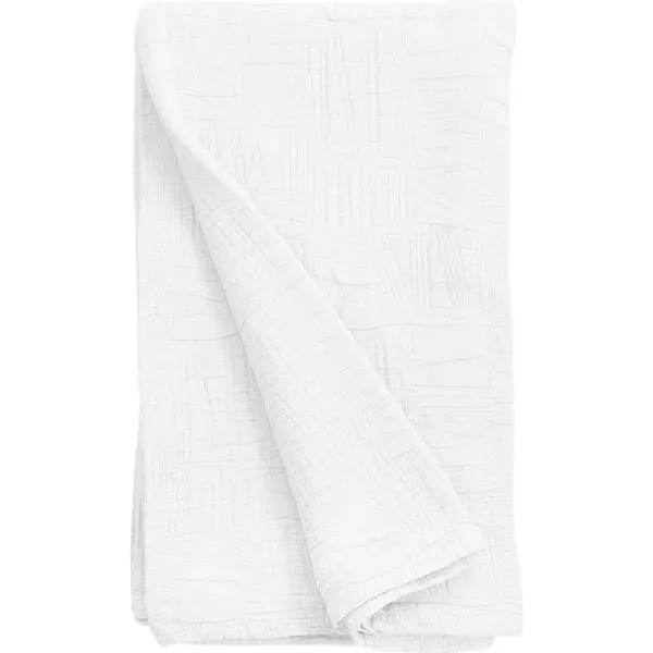 POM POM AT HOME Harbour Matelassé Blanket - White