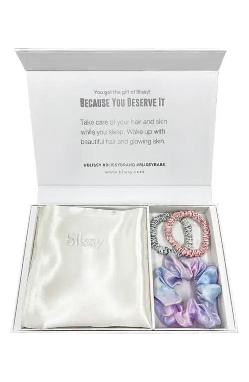 BLISSY Pure Sleep Silk Pillowcase & Scrunchie Set