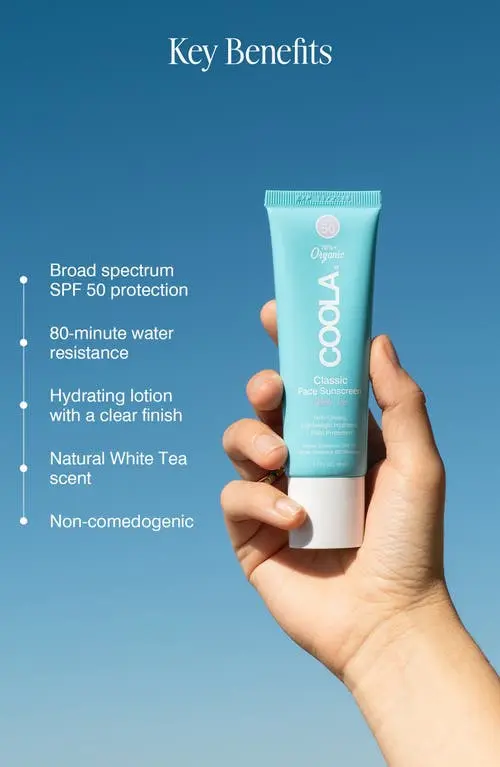 COOLA Suncare White Tea Sport Face Moisturizer Spf 50