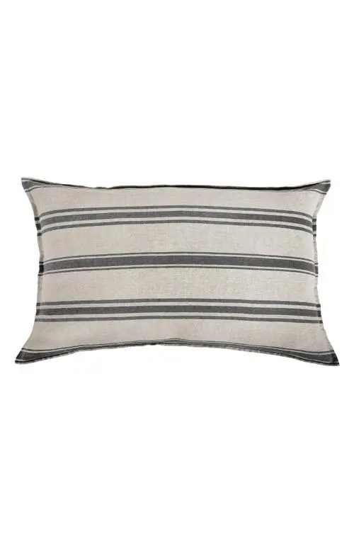 POM POM AT HOME Jackson Stripe Linen Sham - Flax/ Midnight