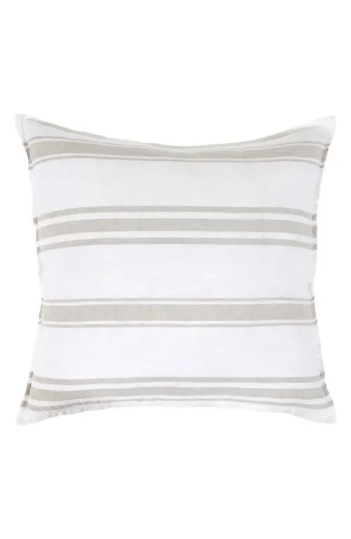 POM POM AT HOME Jackson Stripe Linen Sham - White/natural