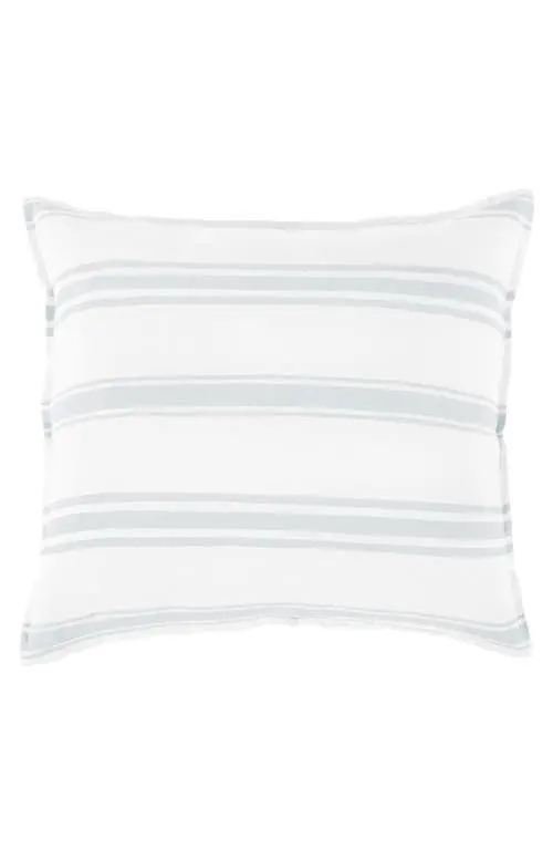 POM POM AT HOME Jackson Stripe Linen Sham - White/ocean