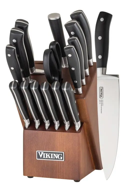 VIKING 17-piece Knife Block Set - Stainless Steel