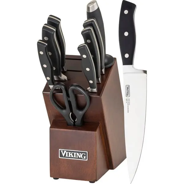 VIKING 10-piece True Forged Knife Block Set - Stainless Steel