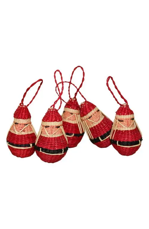 GOODEE X Ames Jipi Santa Set Of 5 Ornaments - Red