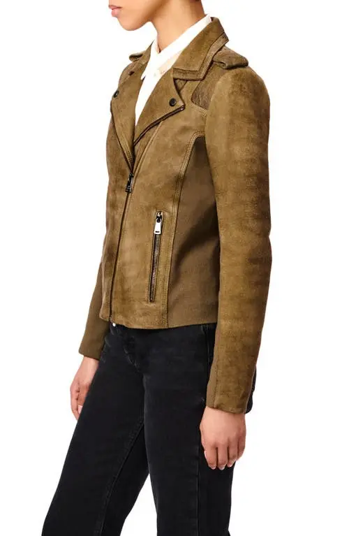 Bernardo Suede Moto Jacket