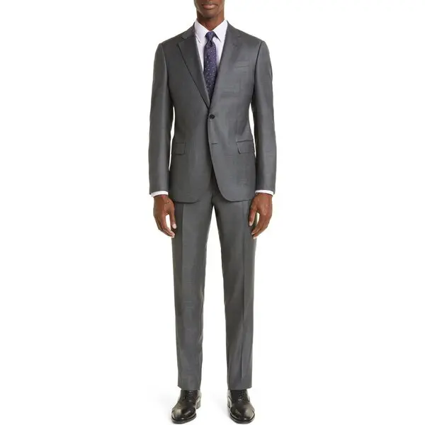 Emporio Armani G-line Mélange Wool Suit - Grey