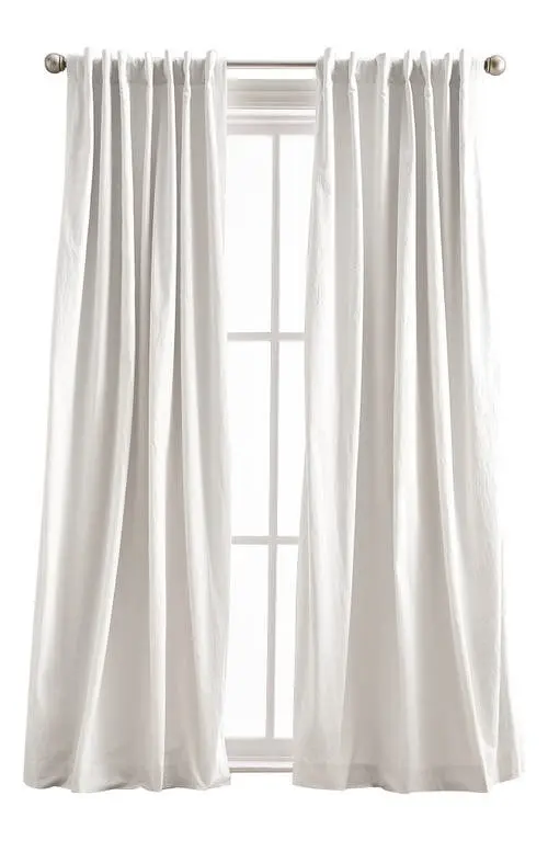 PERI HOME Sanctuary Set Of 2 Lined Curtain Panels - White