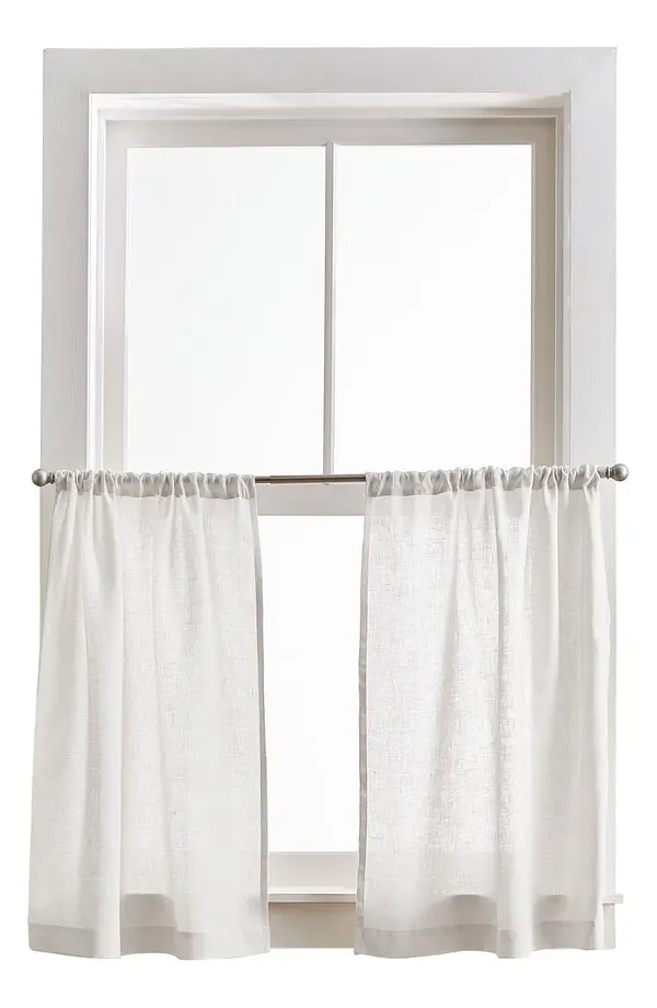 PERI HOME Set Of 2 Tier Curtain Panels - White